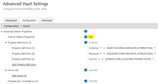 I want to hide Properties from search criteria but keep them visible on Metadata Card - General ...